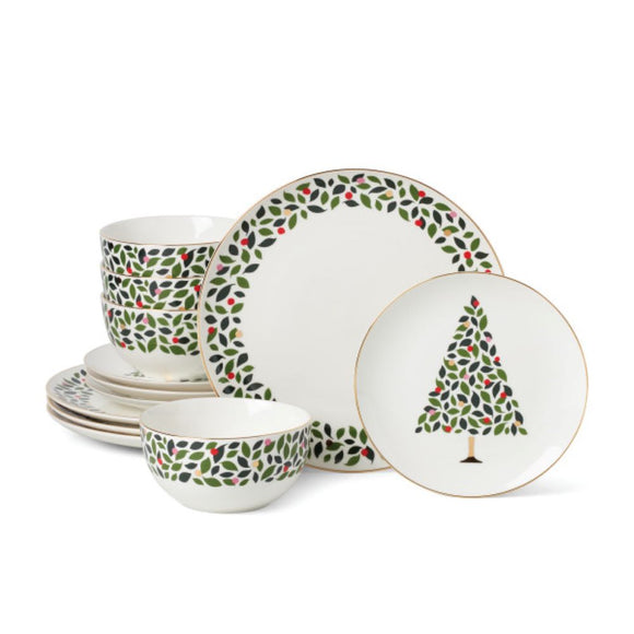 Kate Spade Evergreen 12-Piece Dinnerware Set – Sabavi® Home